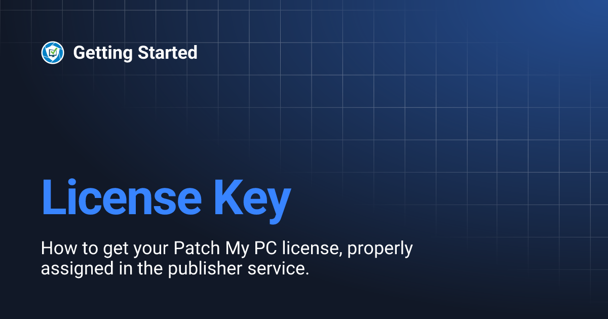 License Key | Getting Started