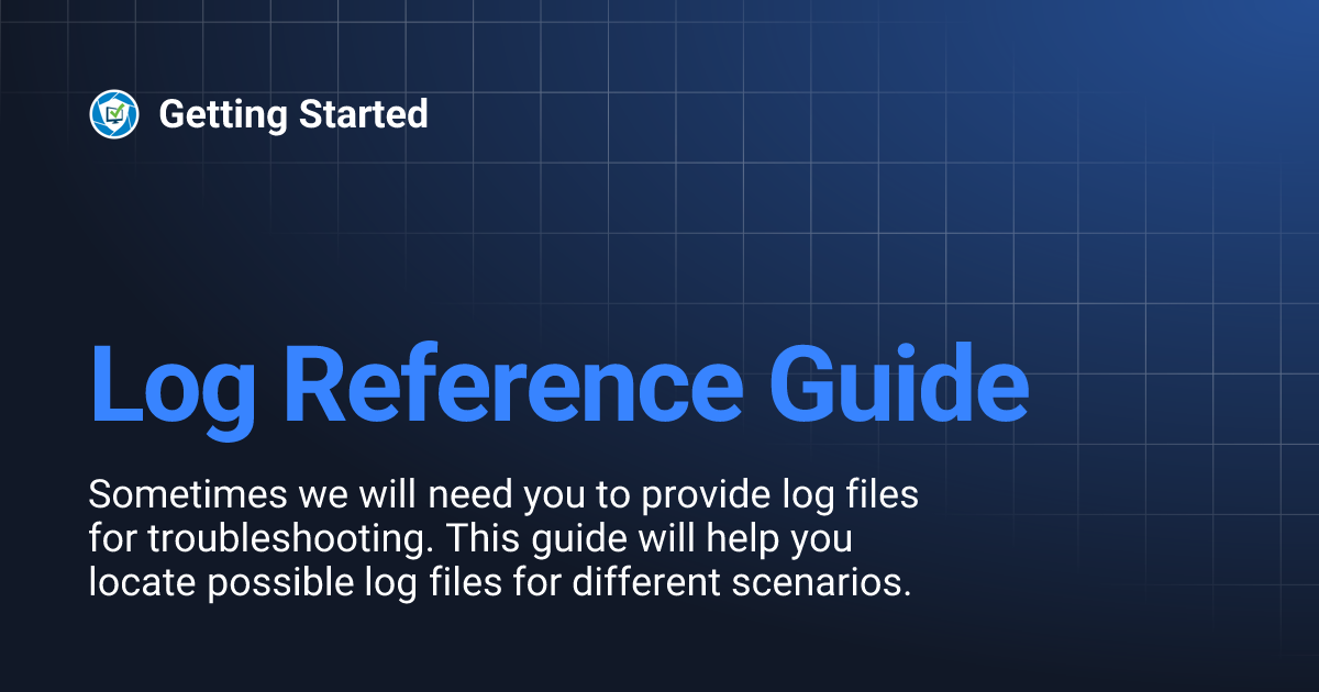 Log Reference Guide | Getting Started