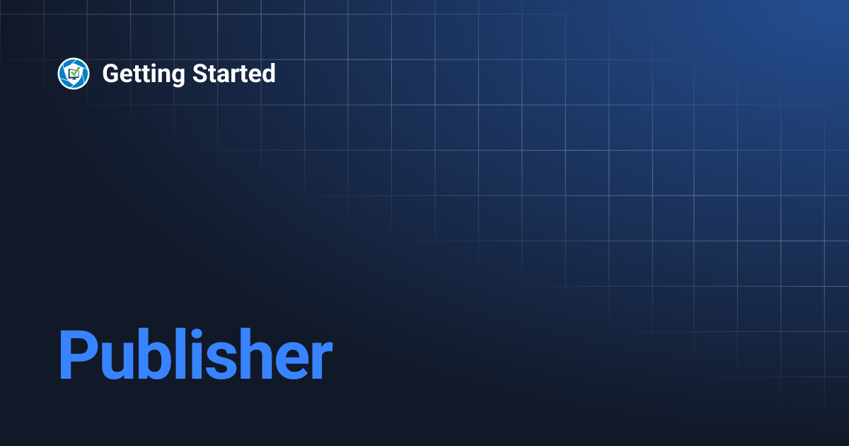 Publisher | Getting Started