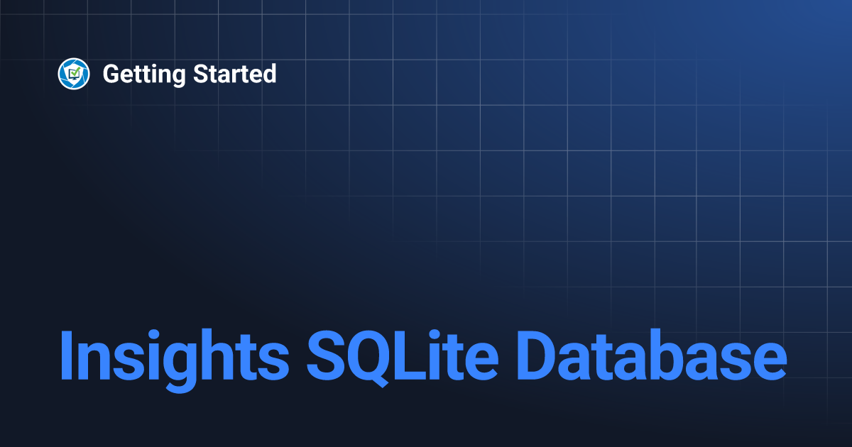 Insights SQLite Database | Getting Started